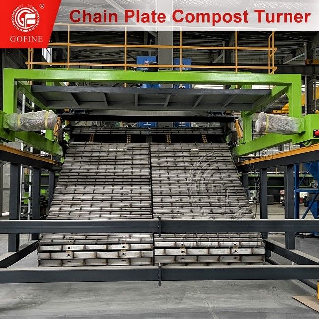 Large Windrow Organic Fertilizer Production System OEM Chain Plate ...